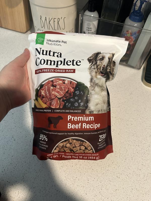 ULTIMATE PET NUTRITION Nutra Complete Premium Beef Freeze-Dried Raw Dog ...