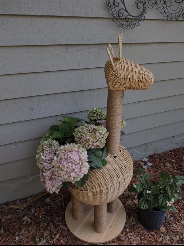 FRISCO Giraffe 51" Wicker Cat Tree & Condo - Chewy.com