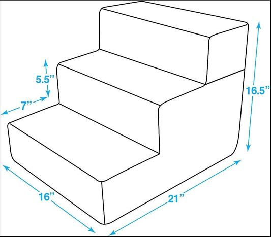 BEST PET SUPPLIES CertiPUR-US Certified Foam Foldable Dog Steps, Ivory ...
