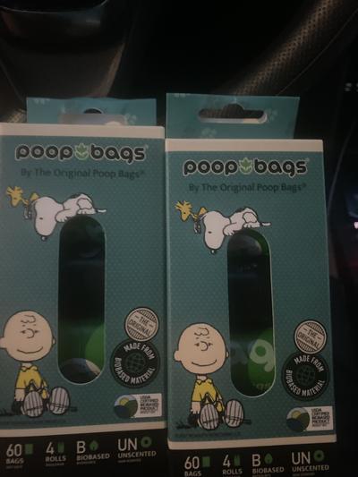 THE ORIGINAL POOP BAGS Peanuts USDA Biobased Dog Poop Bags, 360 count ...