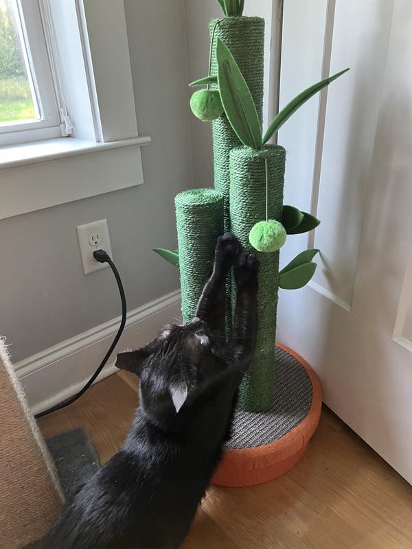 FRISCO Lucky Bamboo 35.5" Cat Scratching Posts with Toys - Chewy.com