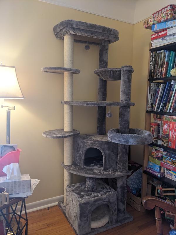 FRISCO 76-in XXL Heavy Duty Cat Tree, Cream - Chewy.com