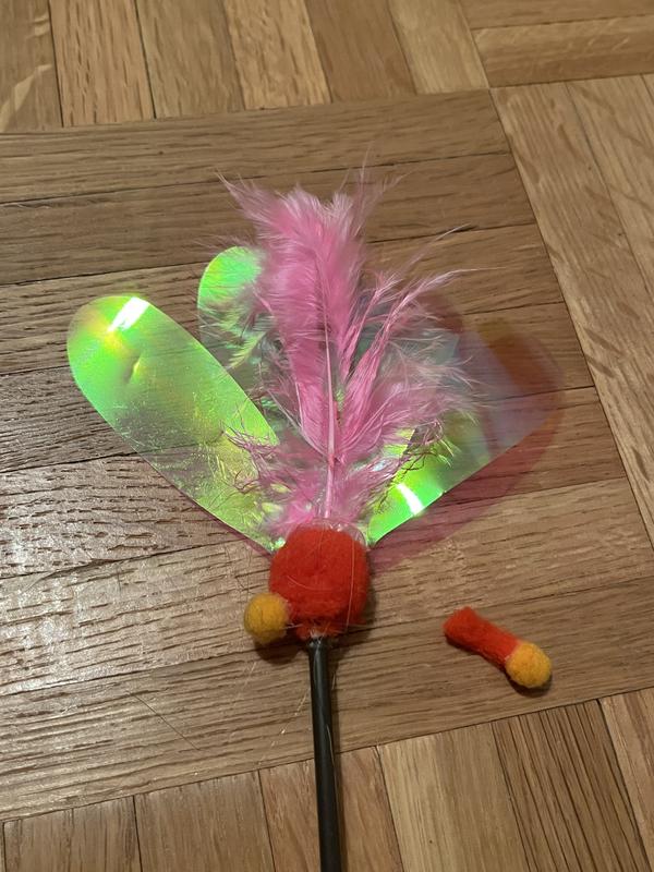 NECOICHI Crinkly Critters Fluttery Fish Cat Wand Toy - Chewy.com