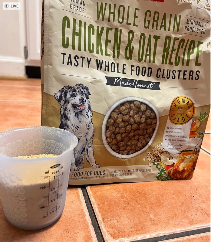 THE HONEST KITCHEN Food Clusters Whole Grain Chicken & Oat Recipe Dog ...