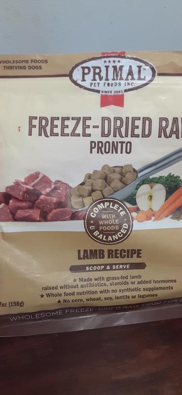 PRIMAL Raw Pronto Lamb Recipe Dog Freeze-Dried Food, 16-oz bag - Chewy.com