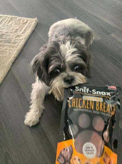 SNIF-SNAX Smoked Chicken Breast Dog Treats, 4-oz bag - Chewy.com