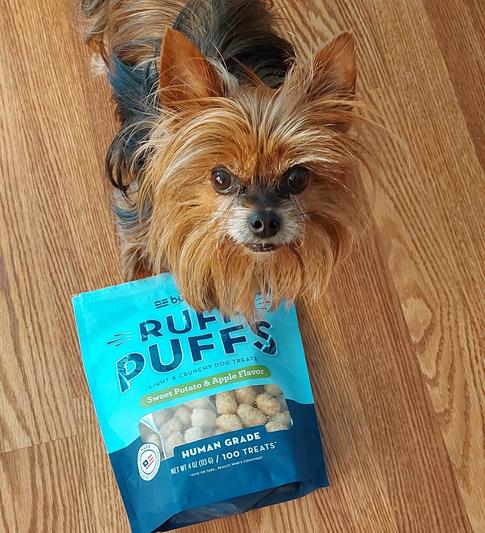 BIXBI Liberty Ruff Puffs Chicken-Free Sweet Potato & Apple Flavor Dog Treats, 4-oz bag - Chewy.com