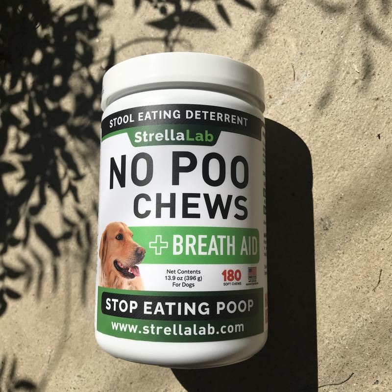 STRELLALAB No Poo Coprophagia Stool Eating Deterrent Chew Supplement ...