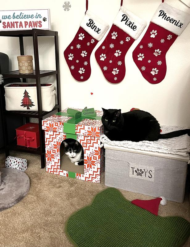 Out of Stock - FRISCO Holiday Gift Box Cardboard Cat House - Chewy.com