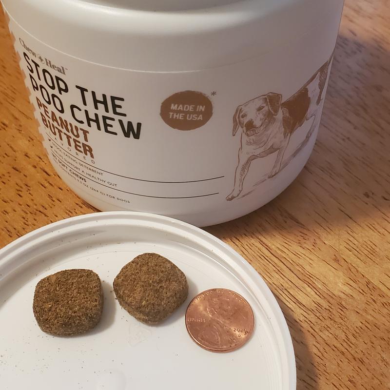 CHEW + HEAL Stop The Poo Peanut Butter Flavored Soft Chew Coprophagia ...