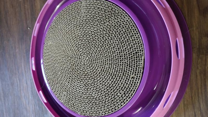 FRISCO Scratch & Roll Scratcher Cat Toy with Catnip, Purple - Chewy.com