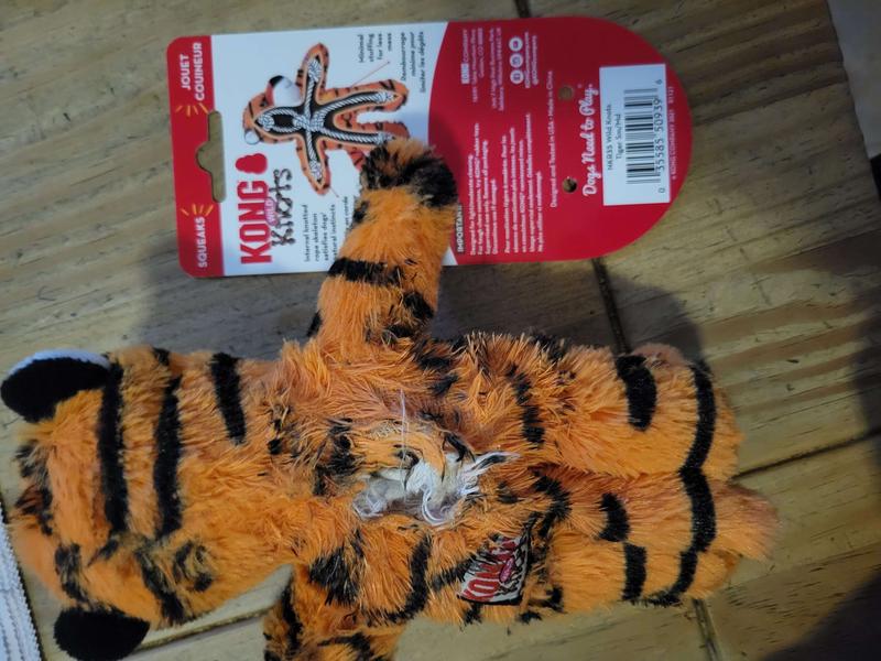 KONG Wild Knots Tiger Dog Toy, Orange, Medium/Large - Chewy.com