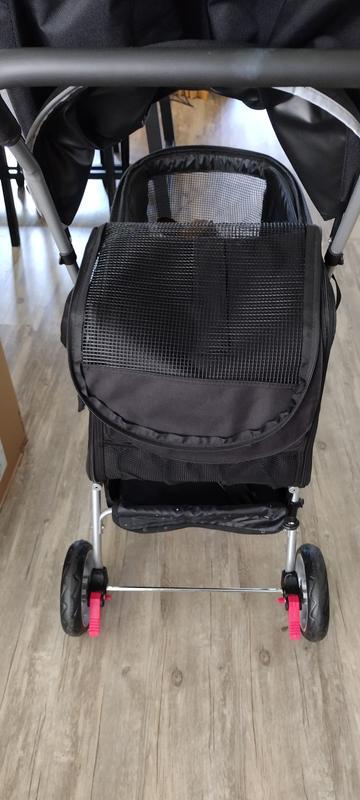 FRISCO 3 in 1 Dog & Cat Stroller with Detachable Carrier, Black - Chewy.com