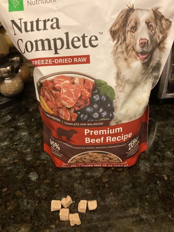 ULTIMATE PET NUTRITION Nutra Complete Premium Beef Freeze-Dried Raw Dog ...