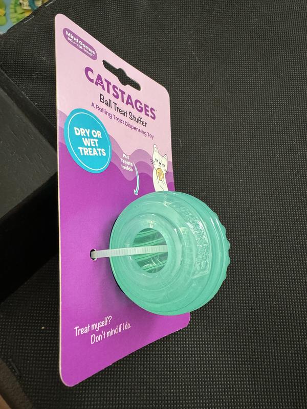 CATSTAGES Ball Treat Stuffer Interactive Cat Treat Dispenser Toy, Green ...