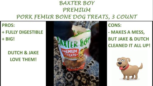 BAXTER BOY Premium Pork Femur Bone Dog Treats, 3 count - Chewy.com