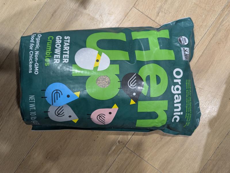 HEN UP Starter Grower Organic Non-GMO 18% Protein Chicken Feed, 25-lb ...