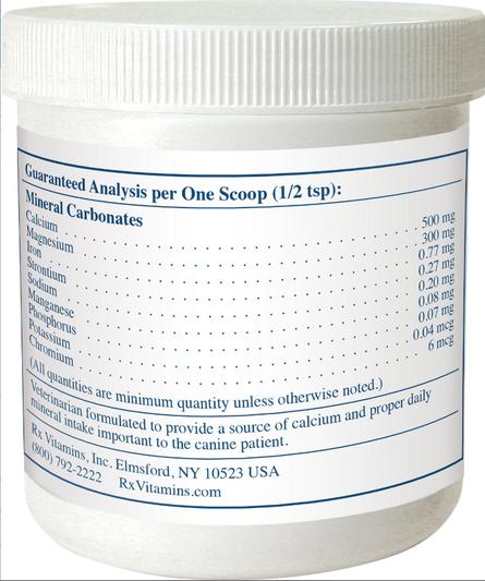 RX VITAMINS Canine Minerals Powder Supplement for Dogs, 454-g jar ...