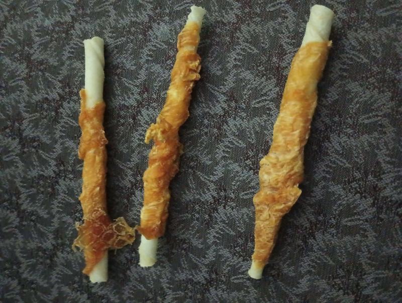 CHOMP'EMS Chicken Hide Twists Jerky Dog Treats, 4-oz bag - Chewy.com