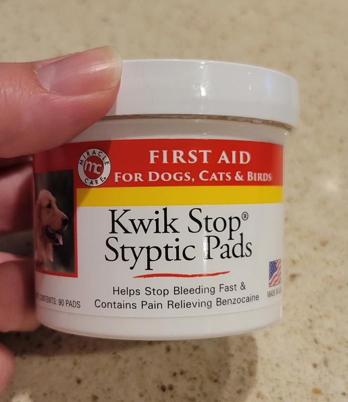 MIRACLE CARE Kwik Stop Styptic Pads for Dogs, Cats & Birds, 90 count ...