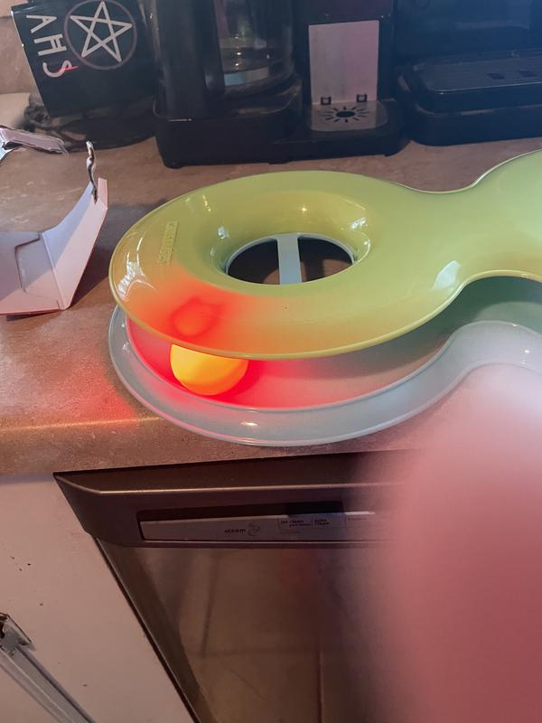 CATSTAGES Infinity Ball Track Including One Light-Up Ball, Figure-8 ...