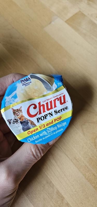 INABA Churu Pop'n Serve Chicken Variety Grain-Free Lickable Cat Treats ...