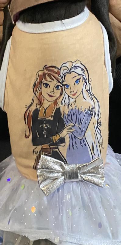 DISNEY Frozen's Anna & Elsa Dog & Cat Dress, Large - Chewy.com
