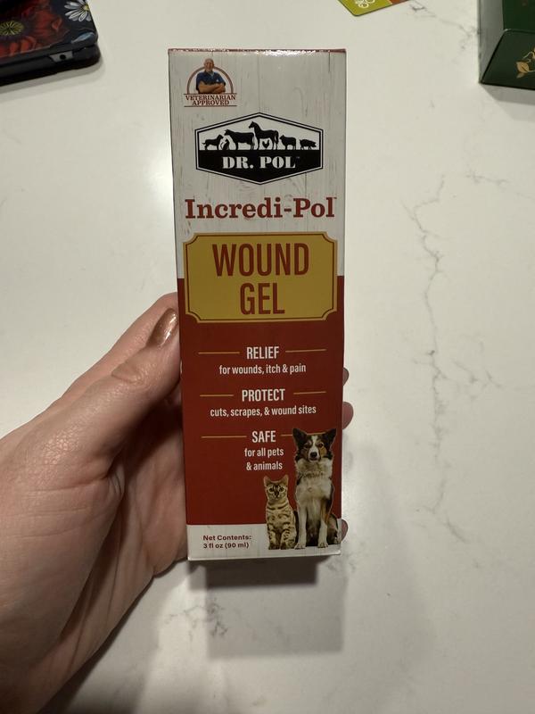 DR. POL Incredi-Pol Wound Gel for Dogs, Cats, & All Pets, 3-fl oz ...