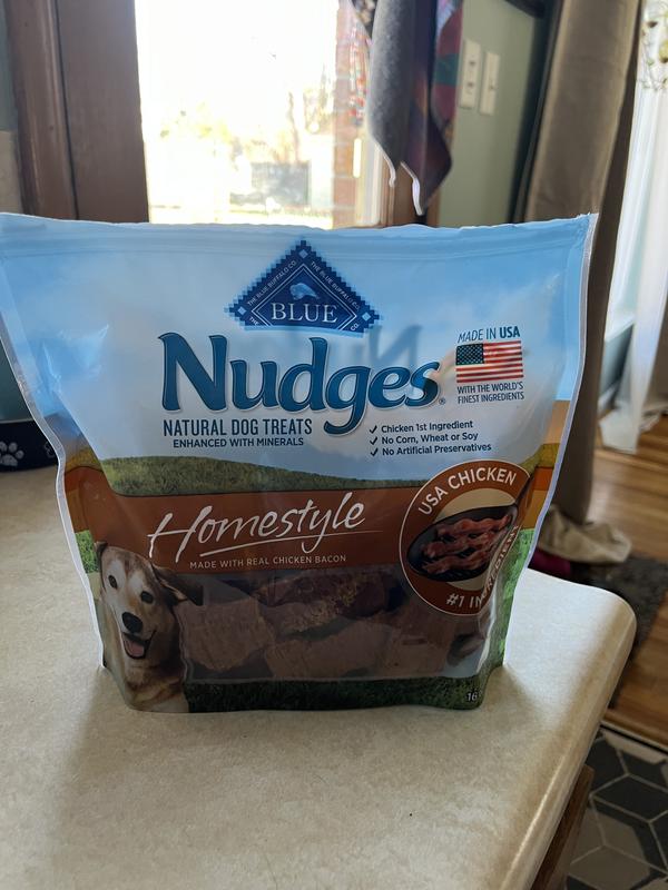 BLUE BUFFALO Nudges Homestyle Chicken & Bacon Dog Treats, 16-oz bag ...