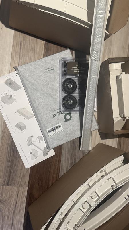 ONE FAST CAT Gen 7 Cat Exercise Wheel, White with Koi Pond Foam Pads ...