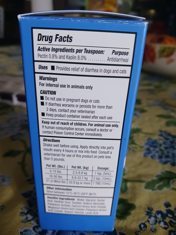 PETAG Pet Pectillin Medication for Diarrhea for Cats & Dogs, 4-oz ...