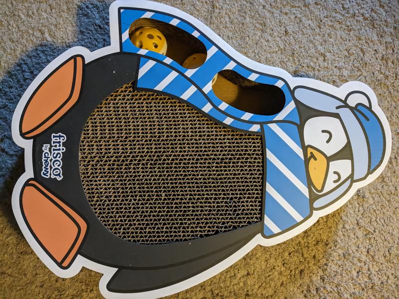 FRISCO Holiday Penguin Interactive Maze & Scratch Cardboard Cat Toy ...