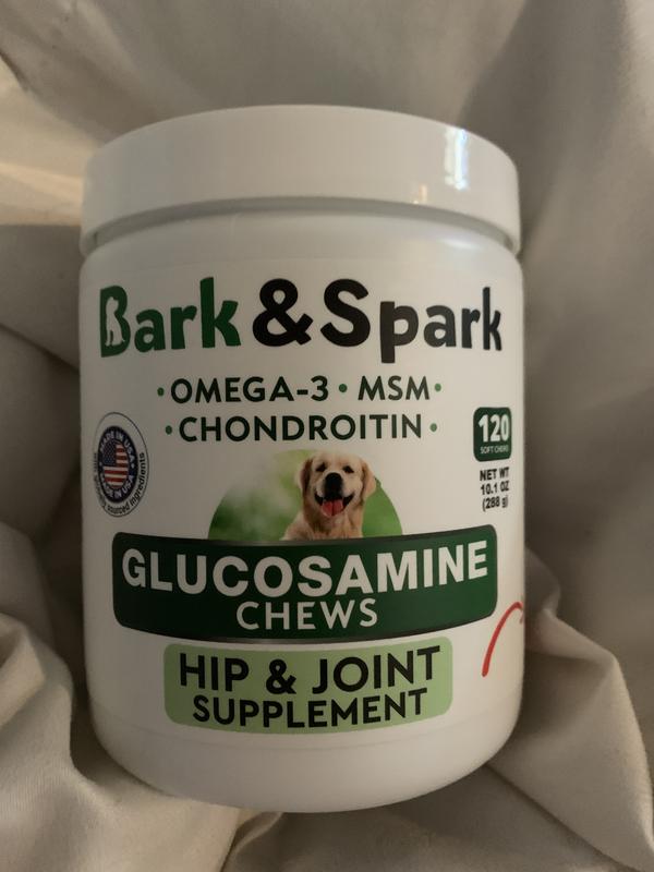 BARK&SPARK Glucosamine Hip & Joint Care Dog Treats Supplement, 360 count - Chewy.com