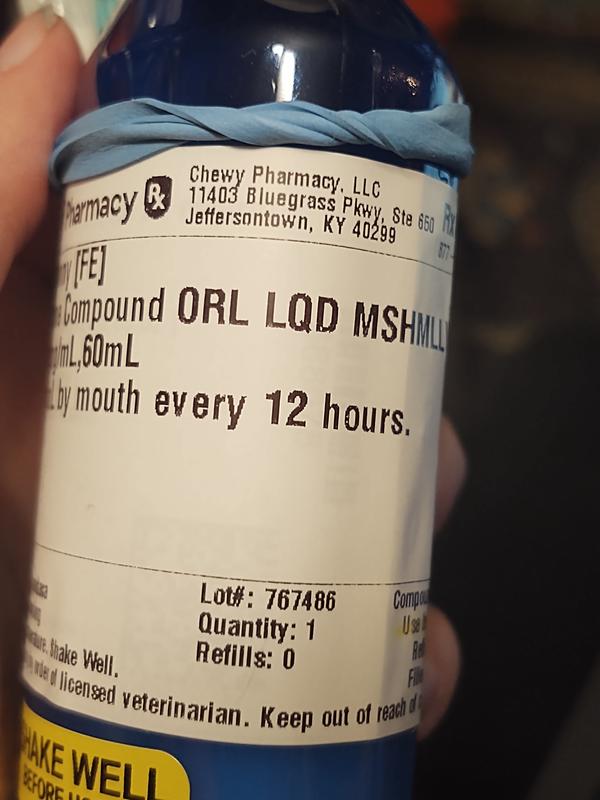 PREDNISOLONE COMPOUNDED Oral Liquid Marshmallow Flavored for Dogs ...