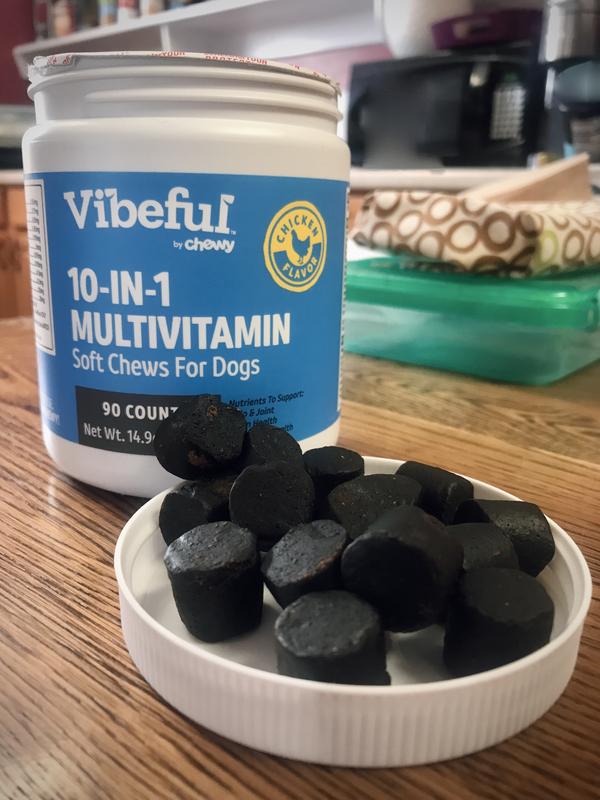 VIBEFUL 10-in-1 Multivitamin Bites Chicken Flavored Soft Chews ...