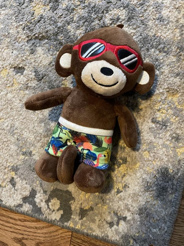 Discontinued - FRISCO Summer Monkey Plush Squeaky Dog Toy, Small/Medium ...