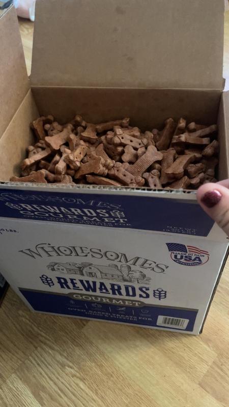 WHOLESOMES Rewards Smoky Bites Biscuit Dog Treats, 20-lb box - Chewy.com
