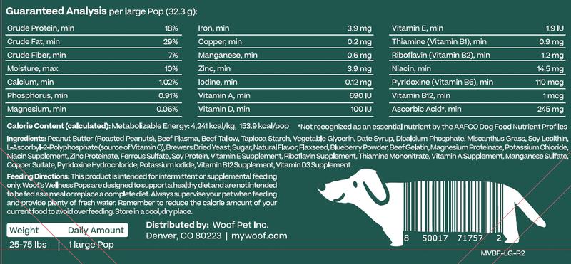 WOOF Pupsicle Pops Refills All-in-1 Health Beef Grain-Free Large ...