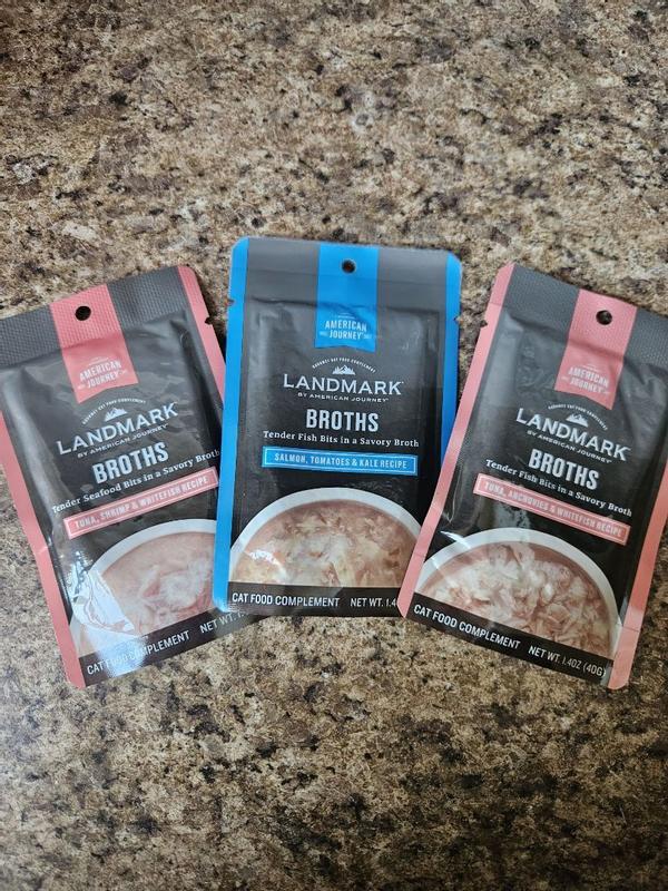 AMERICAN JOURNEY Landmark Broths Seafood Variety Pack Wet Cat Food ...