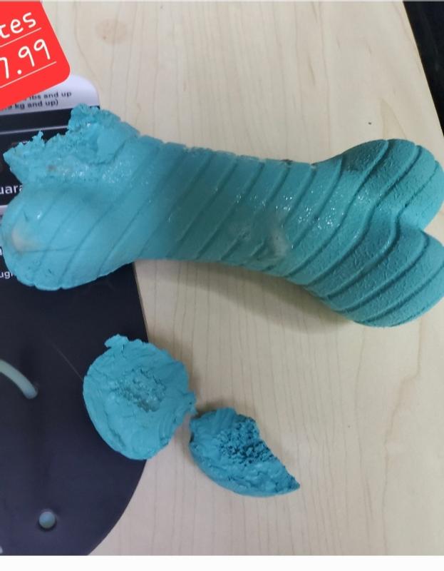 PLAYOLOGY Scented Dual Layer Bone Dog Toy, Large, Peanut Butter Scented ...