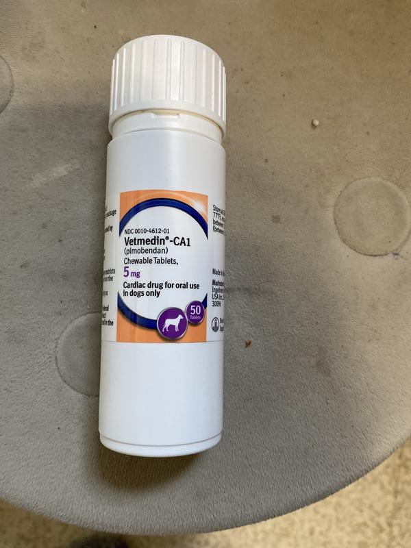 VETMEDIN-CA1 (pimobendan) Chewable Tablets for Dogs, 5-mg, 50 tablets ...