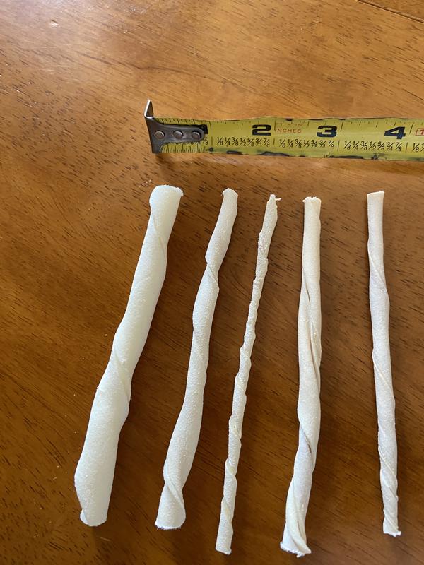 BONES & CHEWS 5" Compressed Rawhide Twist Sticks Dog Treats, 100 count ...