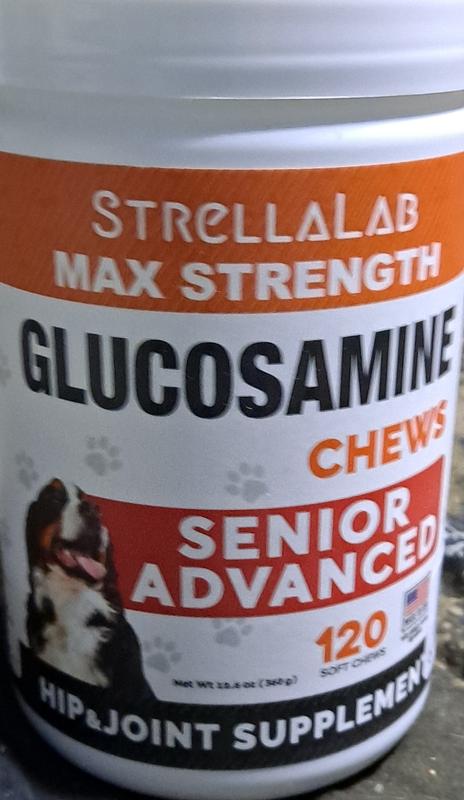 STRELLALAB Senior Advanced Glucosamine Omega-3 Bacon Flavored Soft Chew ...