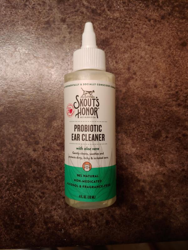 SKOUT'S HONOR Probiotic Cat Ear Cleaner, 4-fl oz bottle - Chewy.com