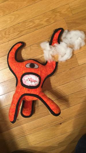 TUFFY'S Alien Lieutenant Splock Squeaky Plush Dog Toy, Red - Chewy.com