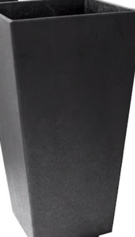Tierra Verde Rectangle 10.3-in W x 10.3-in L x 20-in H Black Recycled ...
