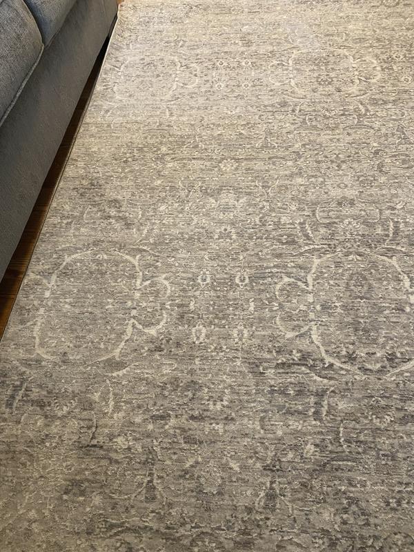 Nourison Home 9 x 12 (ft) Loomed Grey Rectangular Indoor Medallion ...