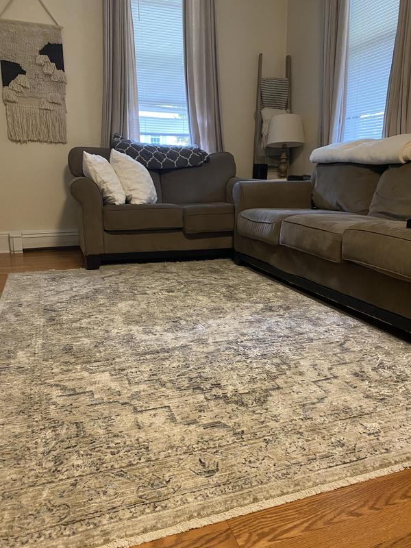 Nourison Home 12 x 16 (ft) Loomed Polyester Ivory Taupe Rectangular ...