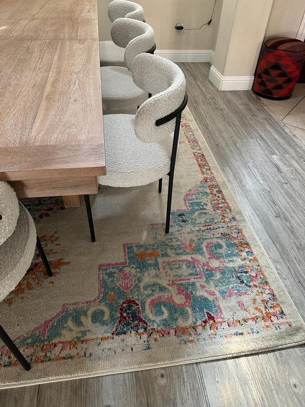 Nourison Passion 4 x 4 (ft) Loomed Grey/multi Round Indoor Abstract ...