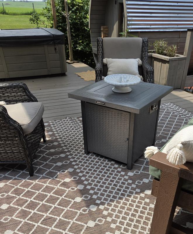 Nourison Positano 8 x 8 (ft) Loomed Aqua Round Indoor/Outdoor Solid ...